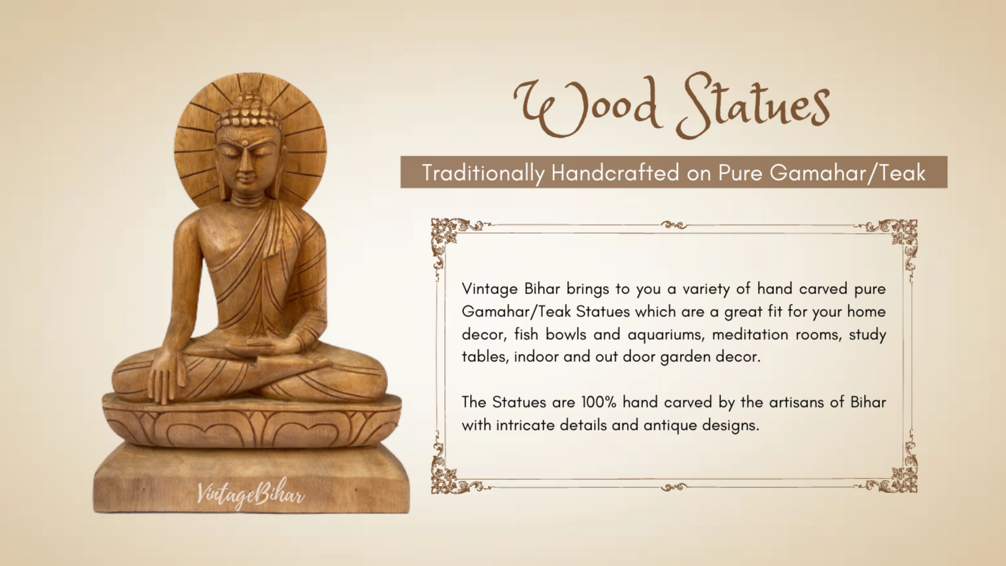 Traditional craftsmanship on Natural Stone and Wood – Vintagebihar