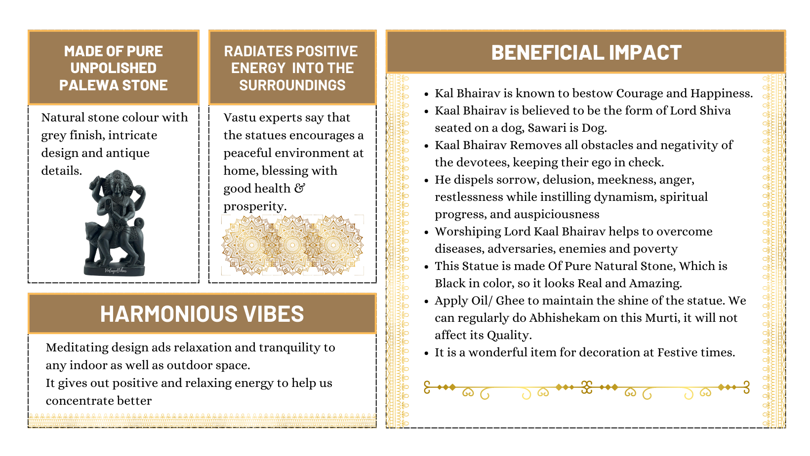 Lord Kal Bhairav Statue in Pure Palewa Stone – Vintagebihar