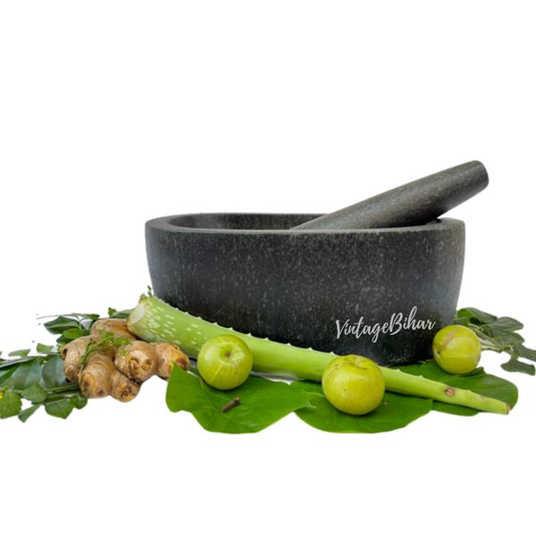 Granite mortar and pestle - silbatta | stone grinding – Vintagebihar